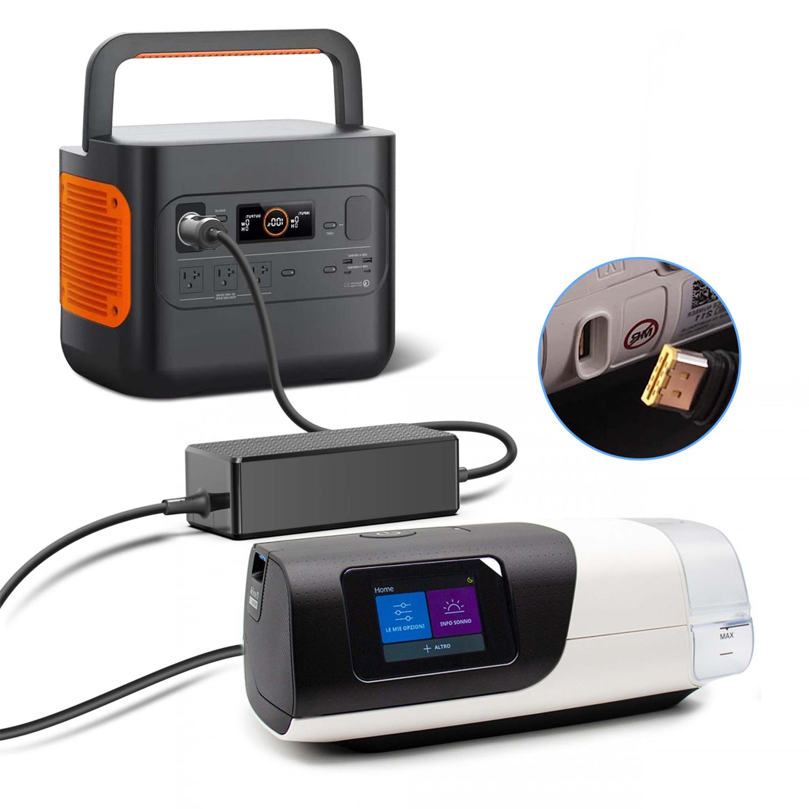 Konvertteri Resmed Airsense 11 sarjan CPAP-laitteille